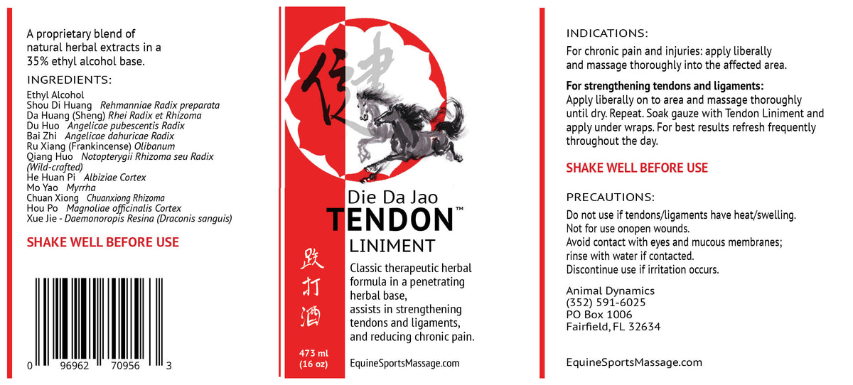 Tendon Warming Herbal Liniment-Equine-16oz – Basic Wellness 4 All